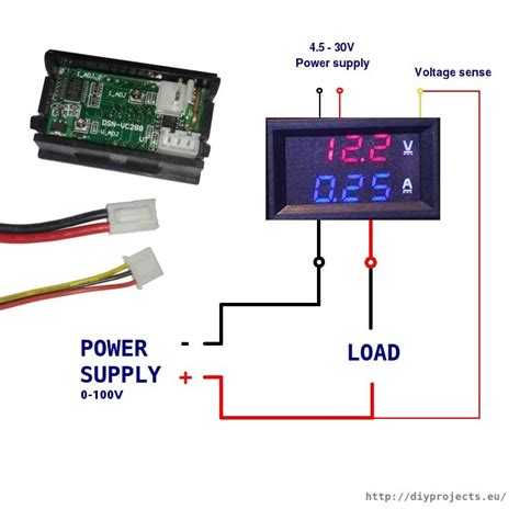 How to Wire a Digital Dual Display Volt- and Ammeter