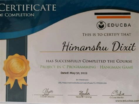 Himanshu Dixit On Linkedin Cprogramming Coding Learning Achievement