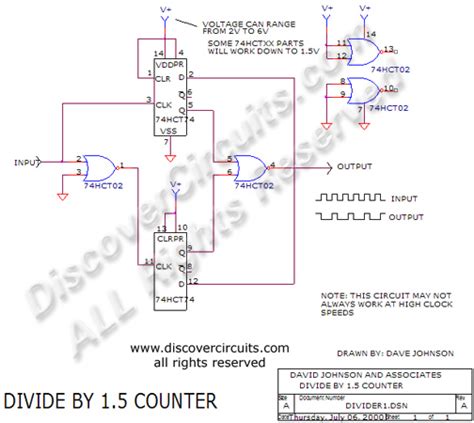 Circuit Forms Divide By 1 5 Counter Circuit Designed By David A