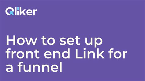 How To Setup Front End Link For A Funnel Qliker Io Knowledge Base