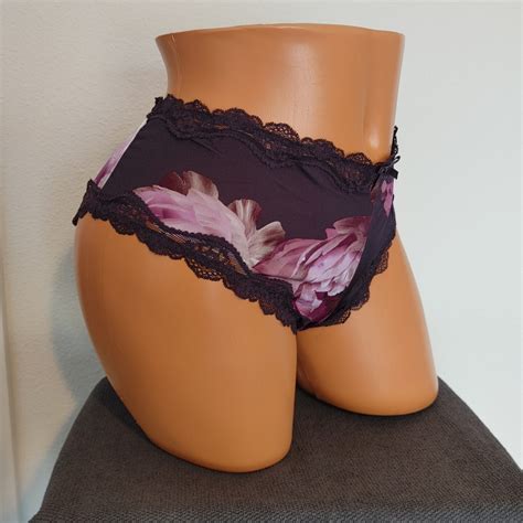Lane Bryant Cacique Sexy Cheeky Lingerie Panty 1820 Purple Floral W