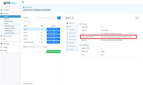 Connect To A Virtual Server GNS