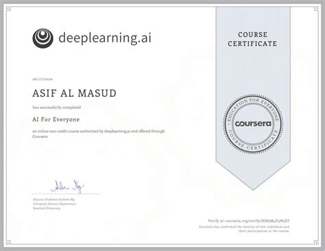 Asif Al Masud On Linkedin Ai Coursera