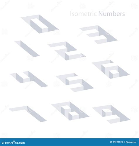 Collection Of The Isometric Numbers Effect Hole Three Dimensional