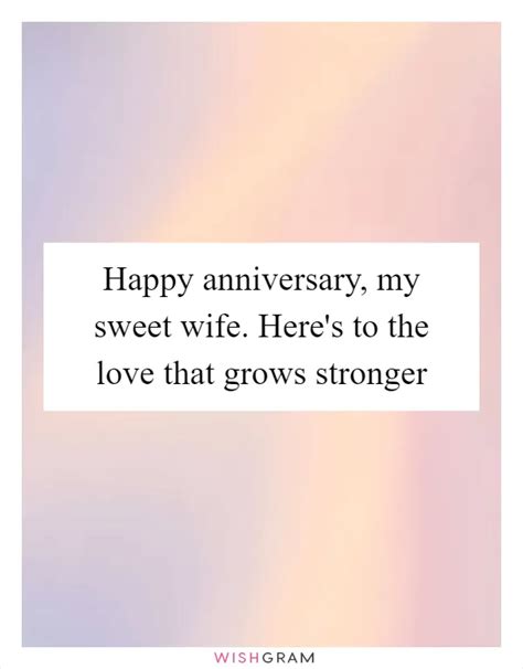 Happy Anniversary My Sweet Wife Here S To The Love That Grows