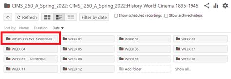 uploading videos to a panopto assignment folder gettysburg college it