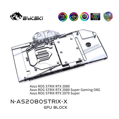 Bykski Full Cover Graphics Card Water Cooling Block For Asus Rog Stri