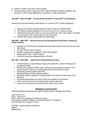 IT Support Analyst CV Template 1 Final DOC