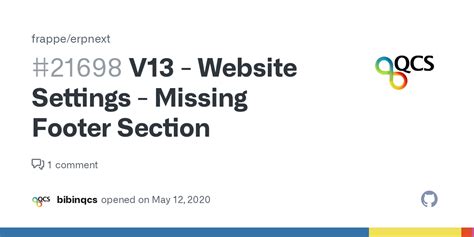 V13 Website Settings Missing Footer Section · Issue 21698 · Frappe