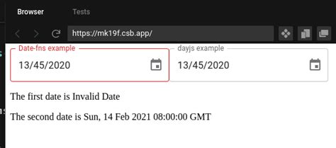 Datepicker Dayjs Adapter Gives Unexpected Results For Invalid Date Inputs · Issue 6983 · Mui