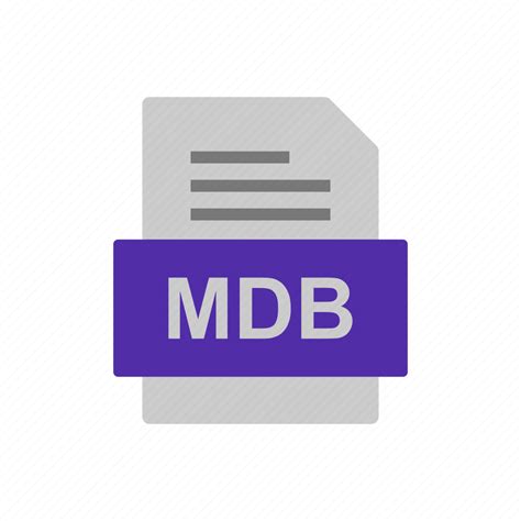 Document File Format Mdb Icon Download On Iconfinder