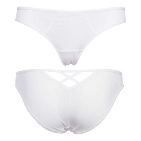 White Mesh Panties With X In The Back Flash You And Me Lingerie