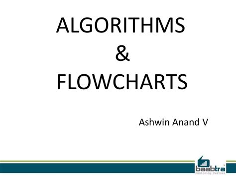 Algorithmsandflowcharts Ppt