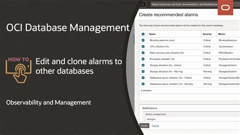 Oci Database Management How To Edit And Clone Alarms To Other Databases Youtube