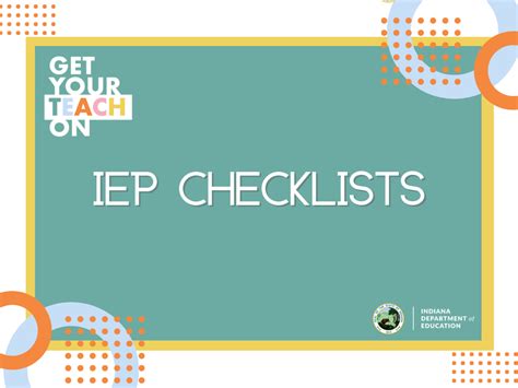 Learning Lab IEP Checklists