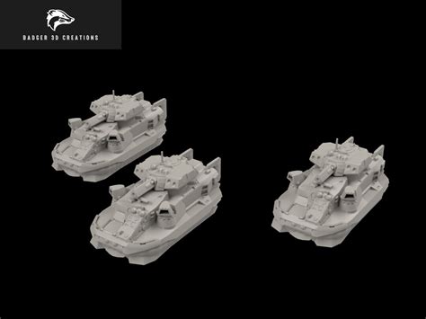 3 x j edgar hover tanks for battletech with hex bases etsy