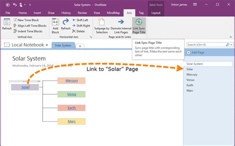 Make Text Of Links Same As Title Of Onenote Pages By One Click Office