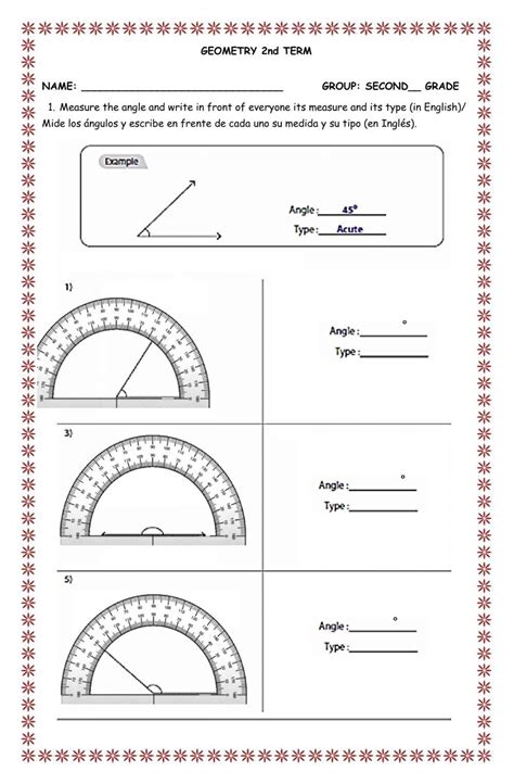 Evaluation Second Term Second Grade Geometry Worksheet Live