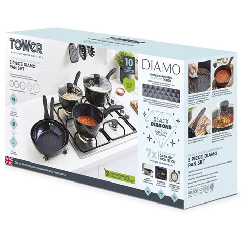 Tower 5 Piece Cookware Set Wilko
