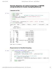 Stratified And Cluster Sampling Methods For Sampling Listed Course Hero