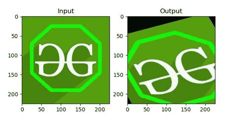 Python OpenCV仿射变换 布客GeeksForGeeks 人工智能中文教程