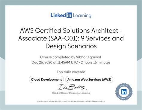 Vibhor Agarwal On Linkedin Certificate Of Completion