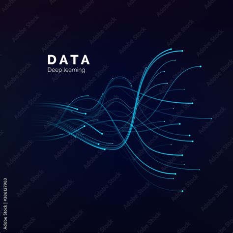 Data Visualization Deep Learning Or Big Data Concept Abstract Blue