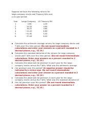Calculating Average Returns Standard Deviation And Risk Course Hero
