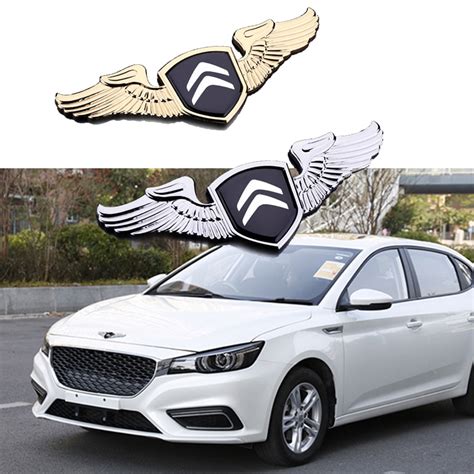 자동차 전면 보닛 이글 윙 배지 스티커 시트로엥 엠블럼 C3 Xr C4 피카소 C5 엘리제 벨링고 Xsara 세가 에어크로스 후드 로고 Aliexpress