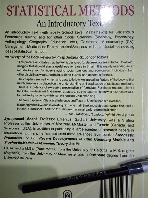 Buy Statistical Methods An Introductory Text Book Online At Low Prices In India Statistical