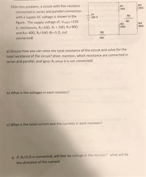 Solved In This Problem A Circuit With Five Resistors Chegg Com