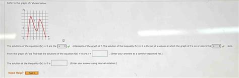 Refer To The Graph Of F Shown Below ① The Solutions Of The Equation F X 0 Are The 1 [math]