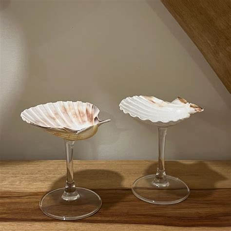 Seashell Wine Glasses Seashell Martini Glasses Birthday Ts Personalized Wine Glasses Sea