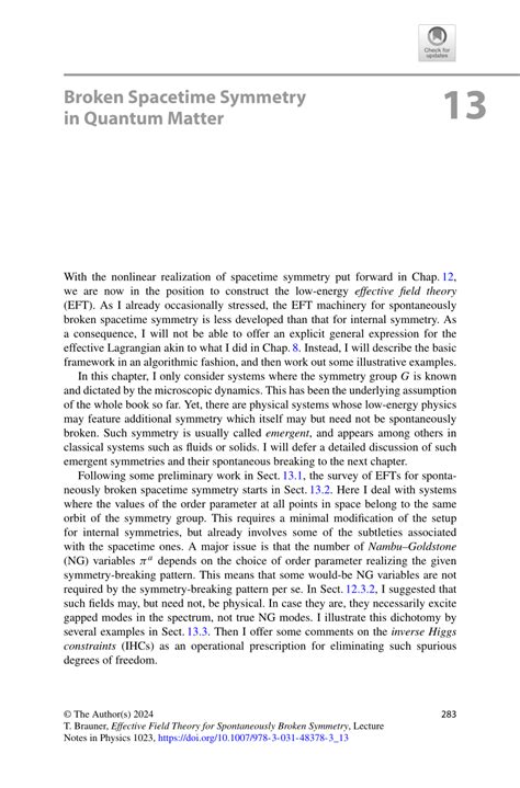 Pdf Broken Spacetime Symmetry In Quantum Matter