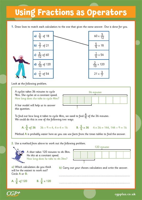 Using Fractions As Operators Problems Year 5 Cgp Plus