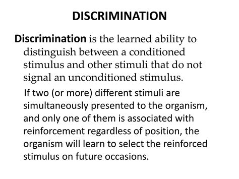 Classical Conditioning And Discrimination Pptx