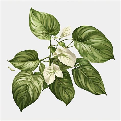 Pothos Epipremnum Aureum Flower Png Premium Ai Generated Image