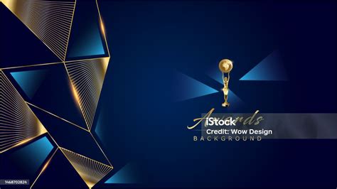 파란색 황금 다각형 가장자리 삼각형 모서리 로얄 어워드 그래픽 배경 빛나는 라인 우아한 광택 현대 템플릿입니다 럭셔리 프리미엄