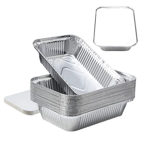 Buy Food Storage Disposable Aluminum Foil Containers With Lid For