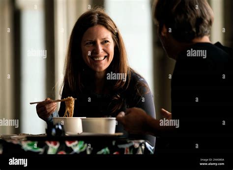 Robin Workman Of San Francisco Enjoys The Freshly Made Ramen Being