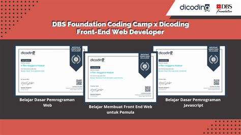 Irfikri Anggara Hasbar On Linkedin Dbs Foundation Coding Camp X