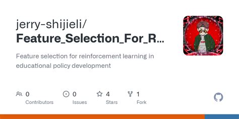 GitHub Jerry Shijieli Feature Selection For Reinforcement Learning Feature Selection For