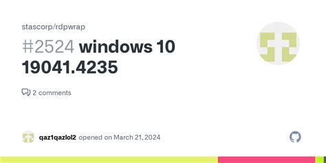 Windows 10 190414235 · Issue 2524 · Stascorprdpwrap · Github