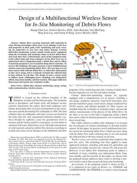 Pdf Design Of A Multifunctional Wireless Sensor For In Situ