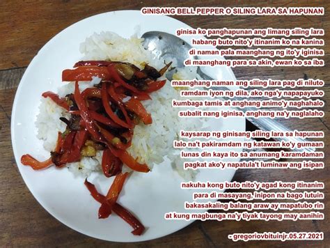 Raliyista Ginisang Bell Pepper O Siling Lara Sa Hapunan