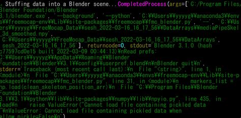 Cannot Load File Containing Pickled Data · Issue 126 · Freemocap