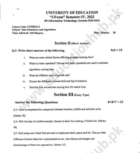 Comp4120 Data Structures And Analysis Of Algorithms Bs It Education