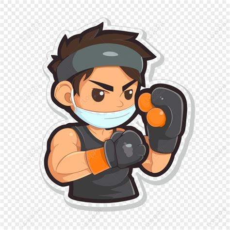권투 스티커 만화 캐릭터 벡터 클립 아트상표 Png 일러스트 무료 다운로드 Lovepik