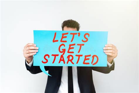 Text Caption Presenting Lets Get Started Conceptual Photo Encouraging