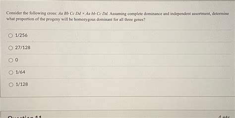 solved consider the following cross aa bb cc dd aa bb cc